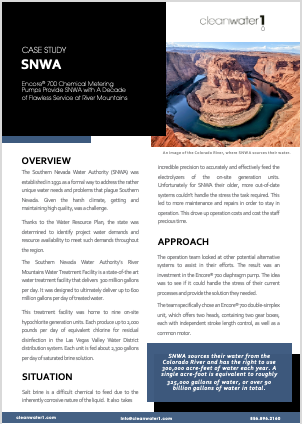 [Case Study] Encore 700 Chemical Metering Pumps Provide SNWA with A Decade of Flawless Service ...